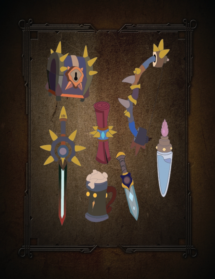 Logo design and 2d Game assets,Props in illustrator