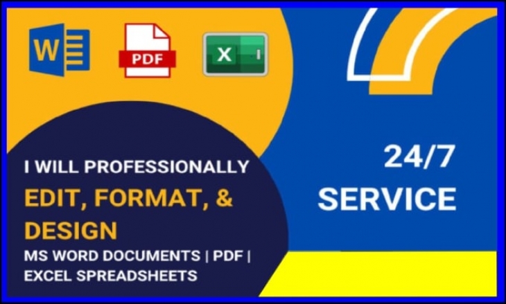 I will do professional Microsoft word, excel and PowerPoint