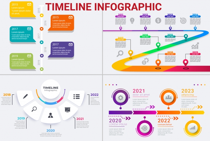 I will design pie chart, flow chart, timeline business,