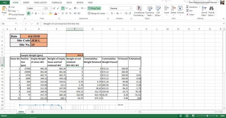 Entry of Data in Microsoft Excel, Word etc.